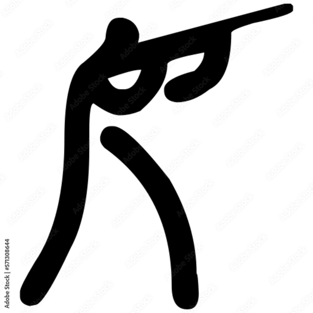 shooting vector, icon, symbol, logo, clipart, isolated. vector ...