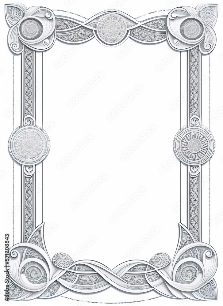 Frame for certificate or diploma, menu, stationery, or invitation ...