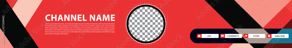 Youtube Banner Template. Modern youtube channel art. The header for ...