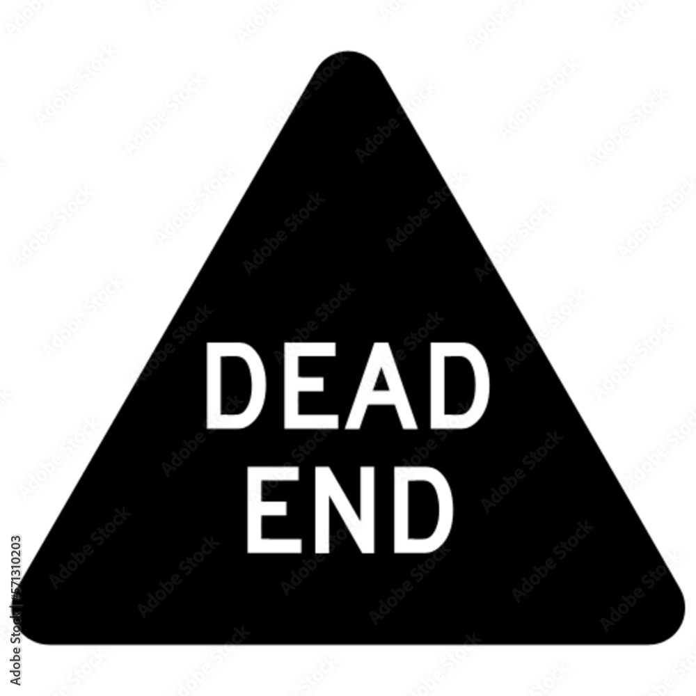 dead end sign vector, icon, symbol, logo, clipart, isolated. vector ...