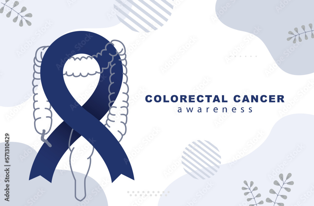National Colorectal Cancer Month, Colorectal Cancer Awareness. Vector ...