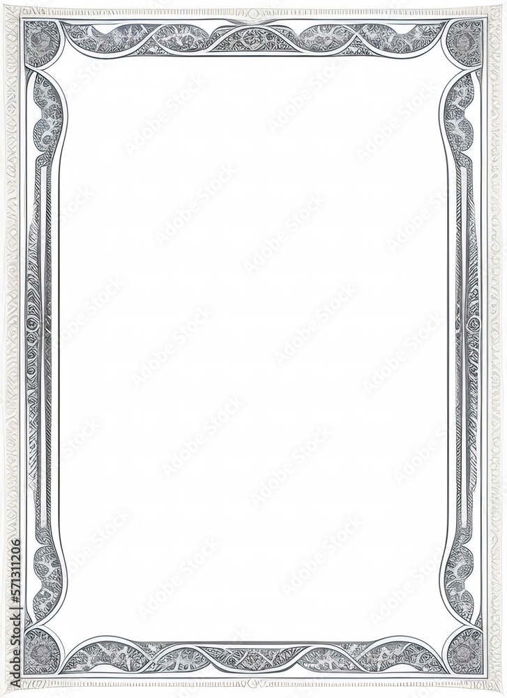 Frame for certificate or diploma, menu, stationery, or invitation ...