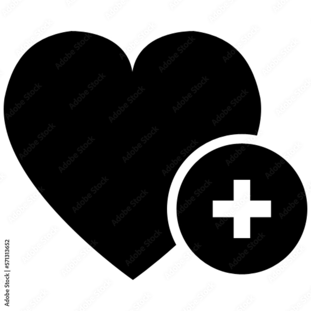 heart add vector, icon, symbol, logo, clipart, isolated. vector ...