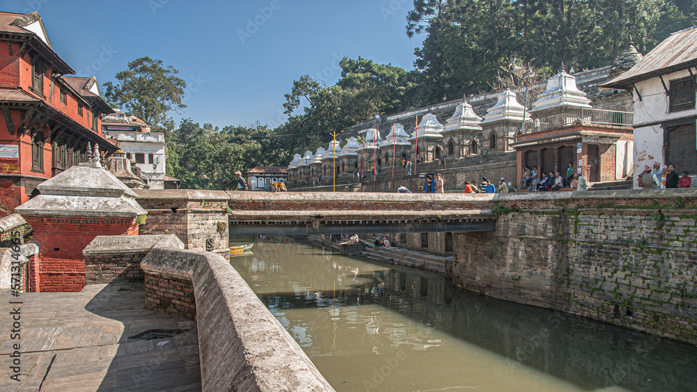 View of Pashupatinath Temle, a Hindu temple dedicated to Lord Pashupati ...