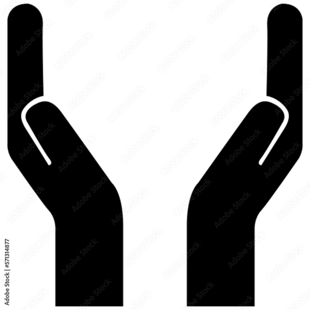 Vecteur Stock safe hands vector, icon, symbol, logo, clipart, isolated ...