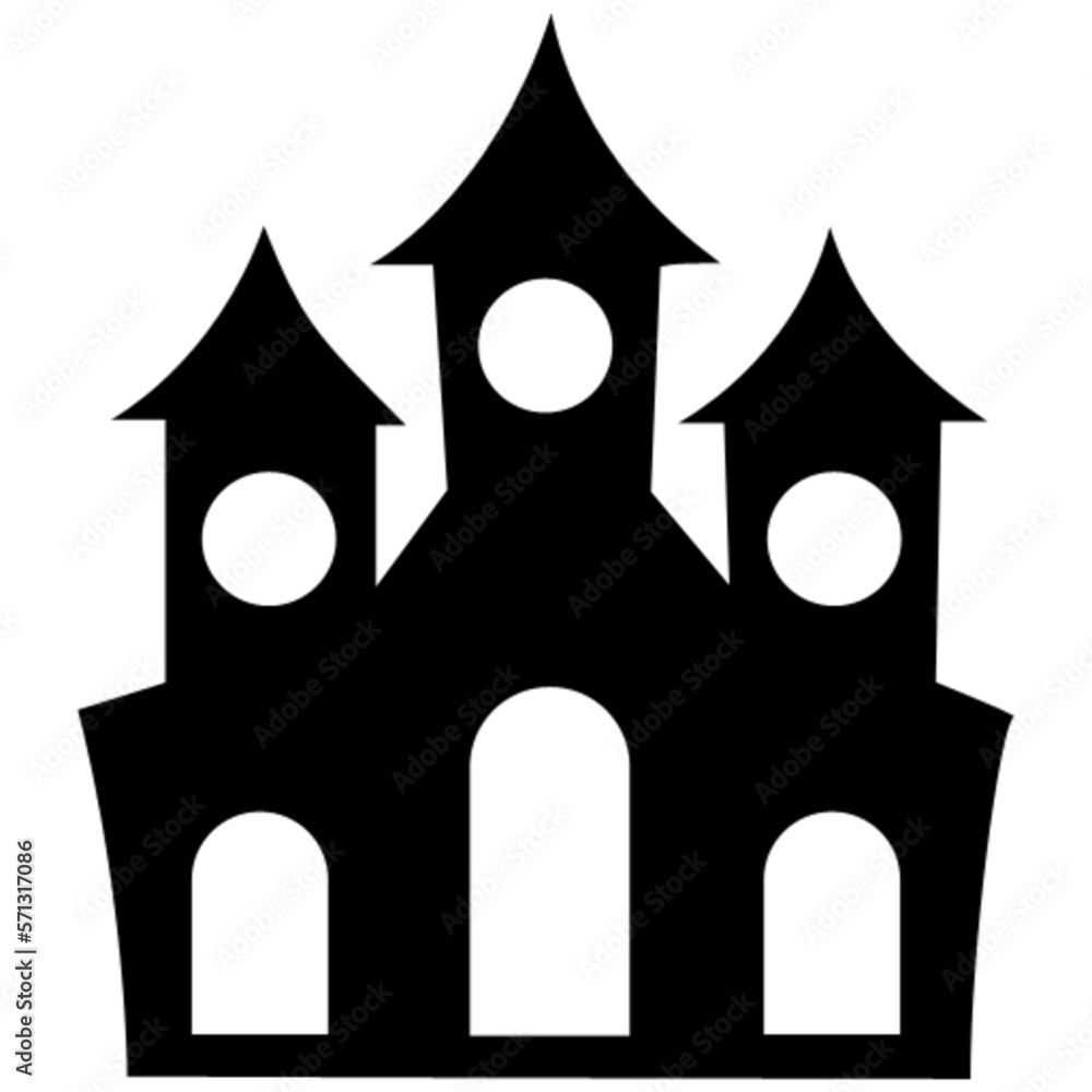 haunted house vector icon symbol logo clipart isolated. vector ...