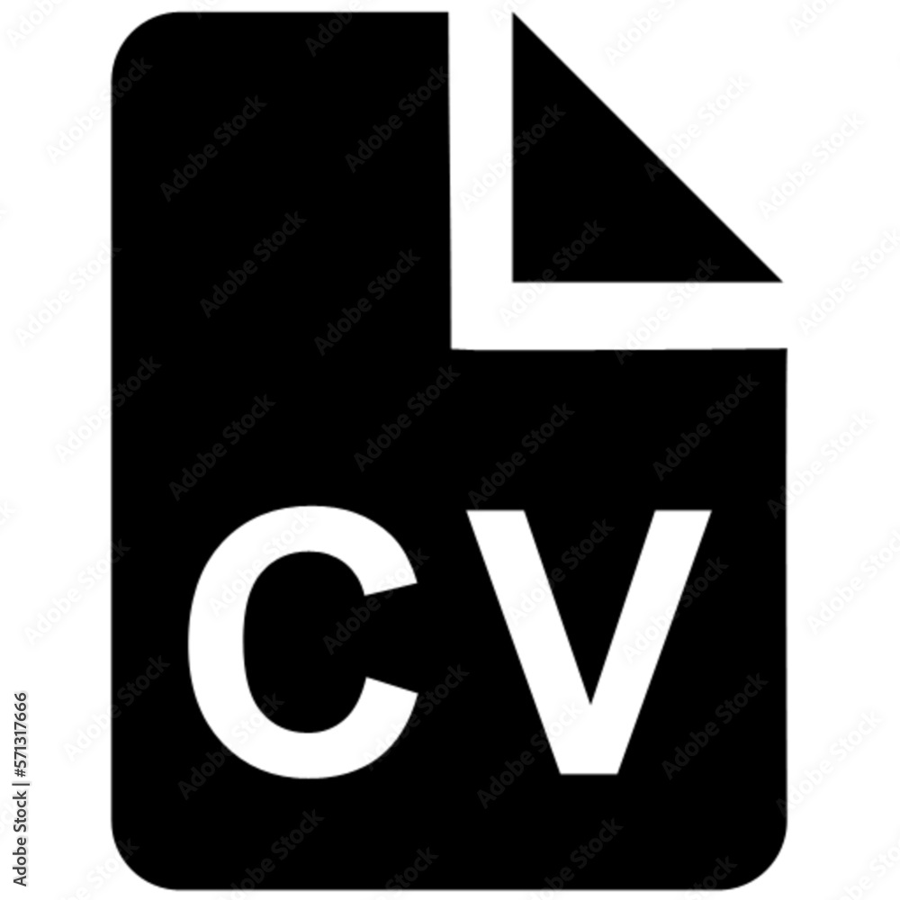 cv vector, icon, symbol, logo, clipart, isolated. vector illustration ...