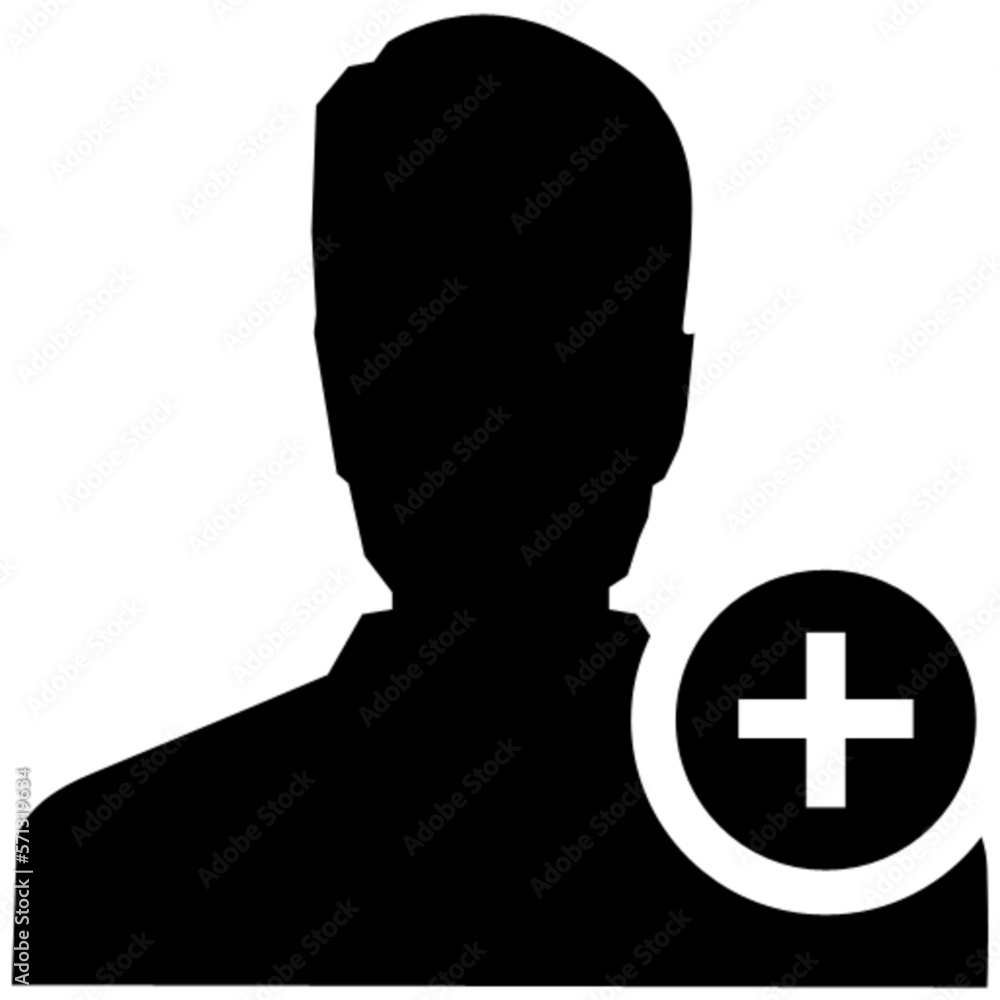 member add vector icon symbol logo clipart isolated. vector ...