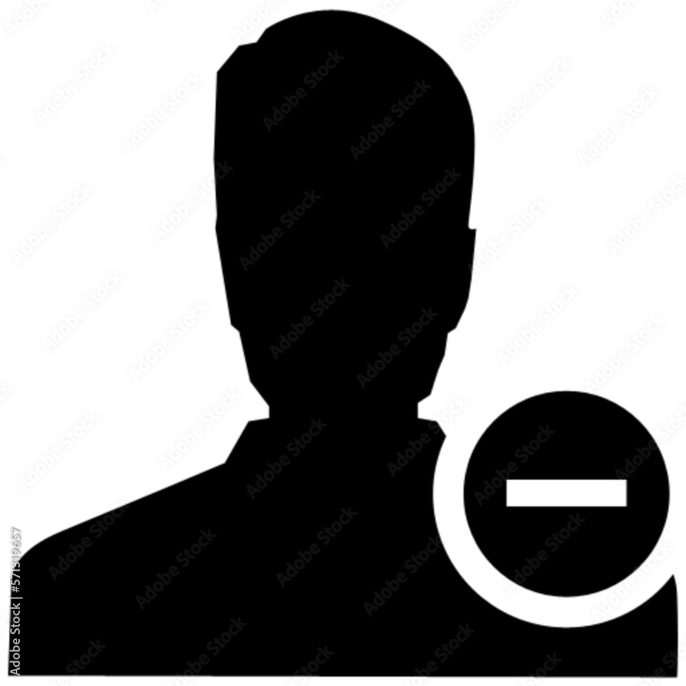 member remove vector icon symbol logo clipart isolated. vector ...