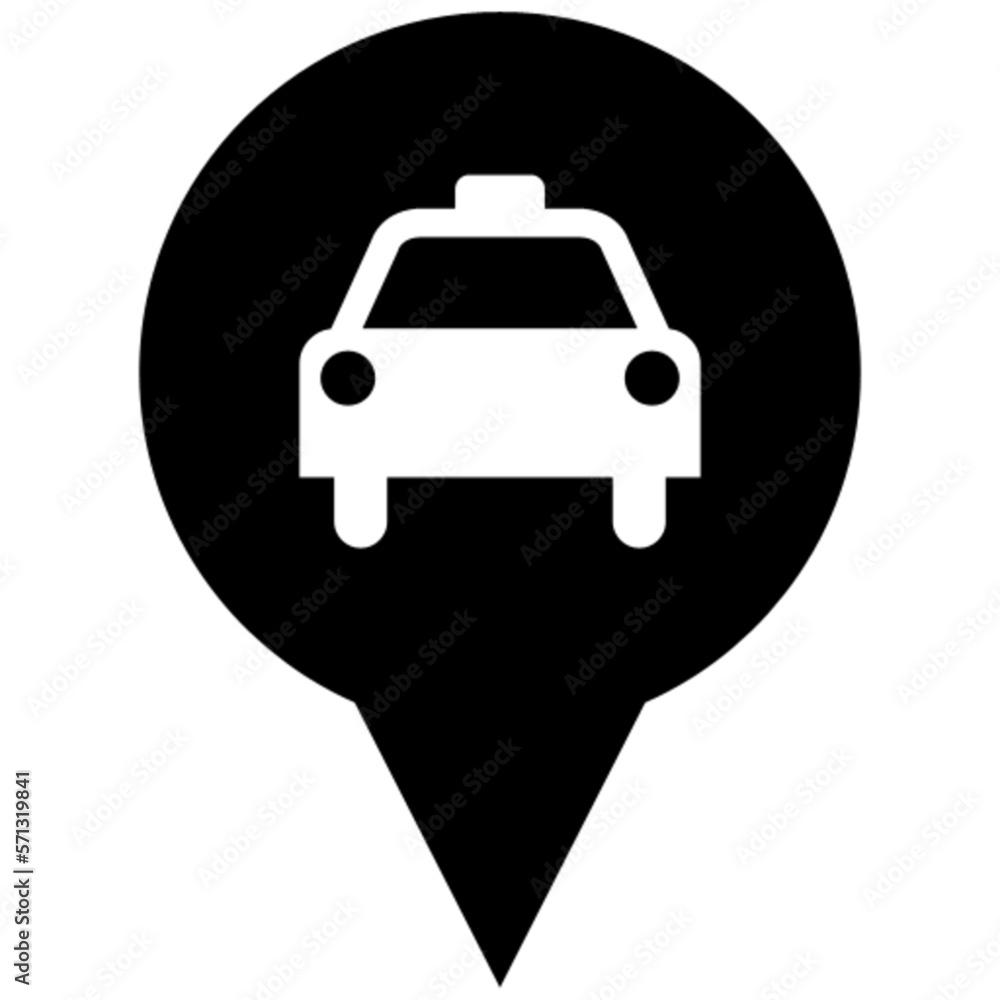 location mark taxi vector icon symbol logo clipart isolated. vector ...