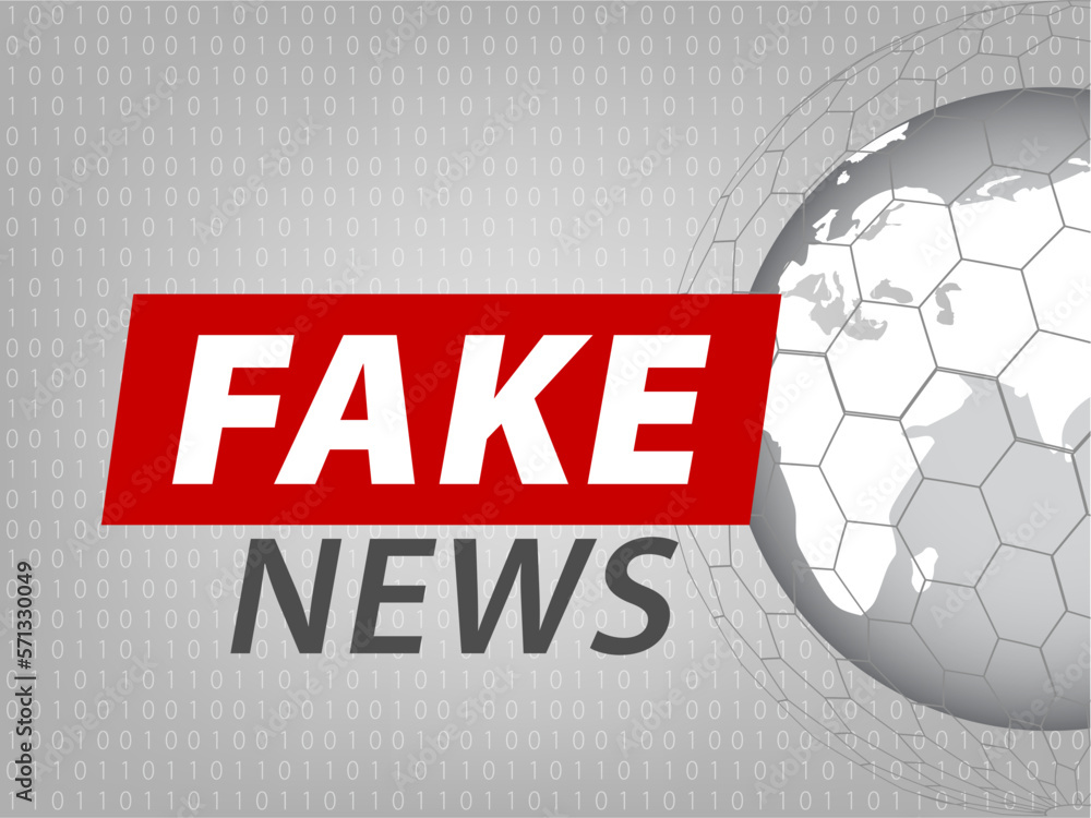 Fake news broadcasting television background in gray. Fake news ...