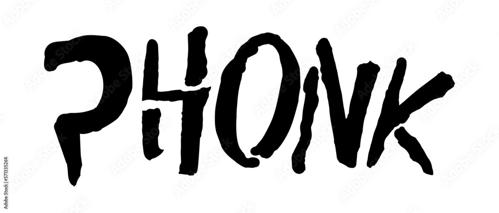 Cool inscription "Phonk" in graffiti style. Phonk text modern style. Youth culture. Vector ...