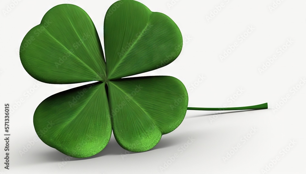 a four - leaf clover is shown in this 3d image, it appears to be a four ...