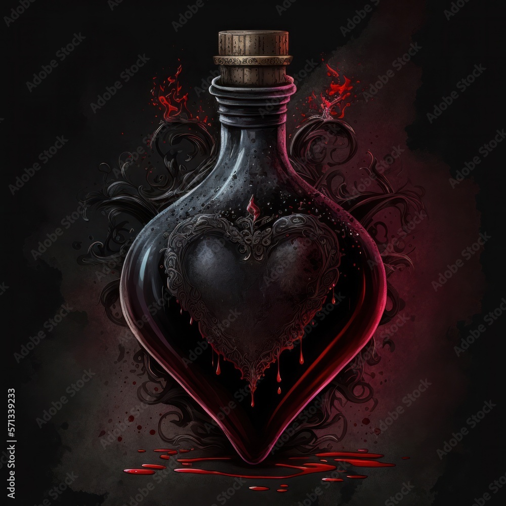 Fantasy Dark Romance Potion, Unhealthy Toxic Magic Love Elixir ...