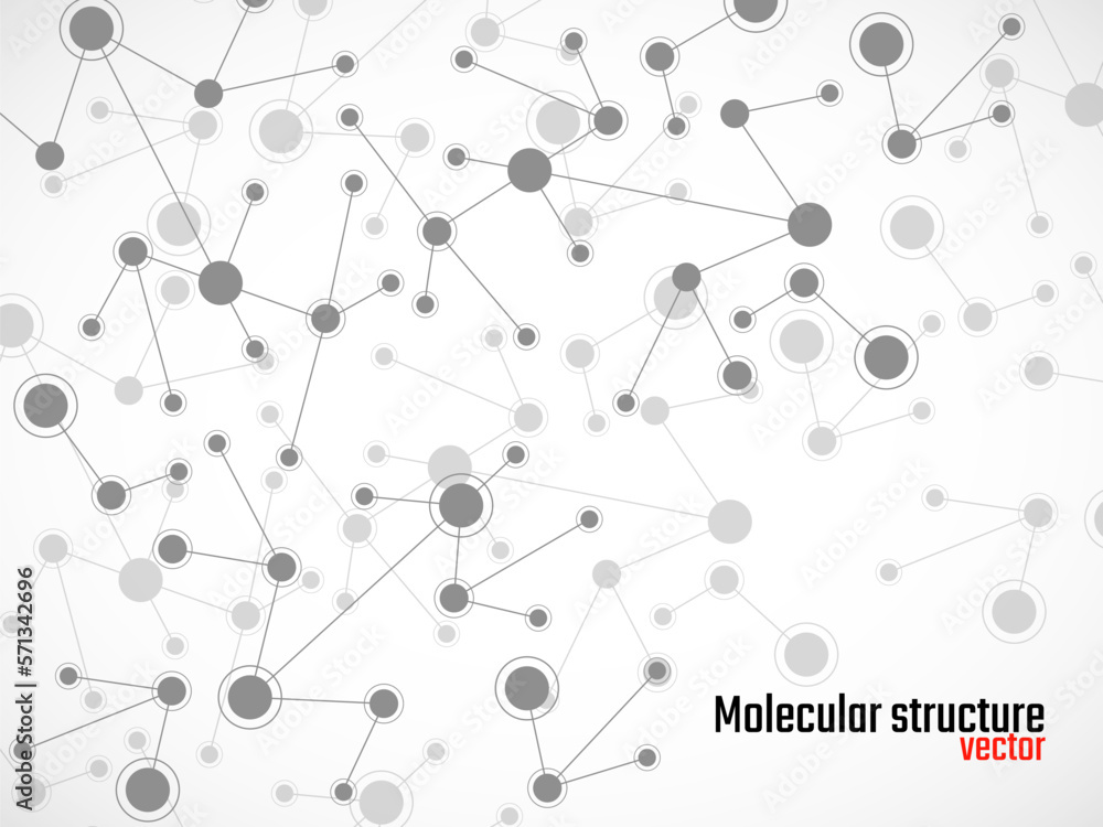 Molecule structure and connected lines with dots genetic. Dna, atom ...