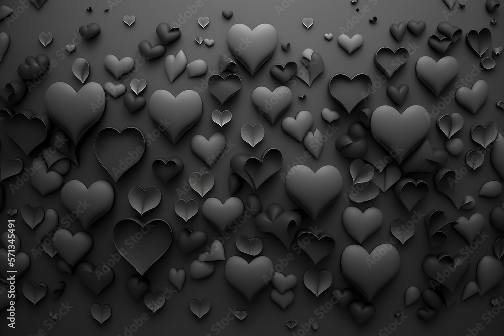 Heart Background, hearts of different shapes and colors for a greeting ...