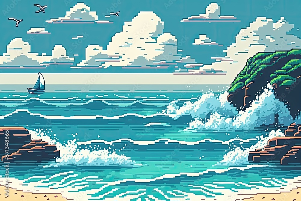 llustration of a game level design background - Created with generative ...