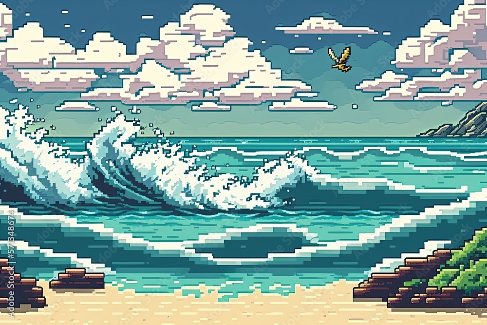 llustration of a game level design background - Created with generative ...