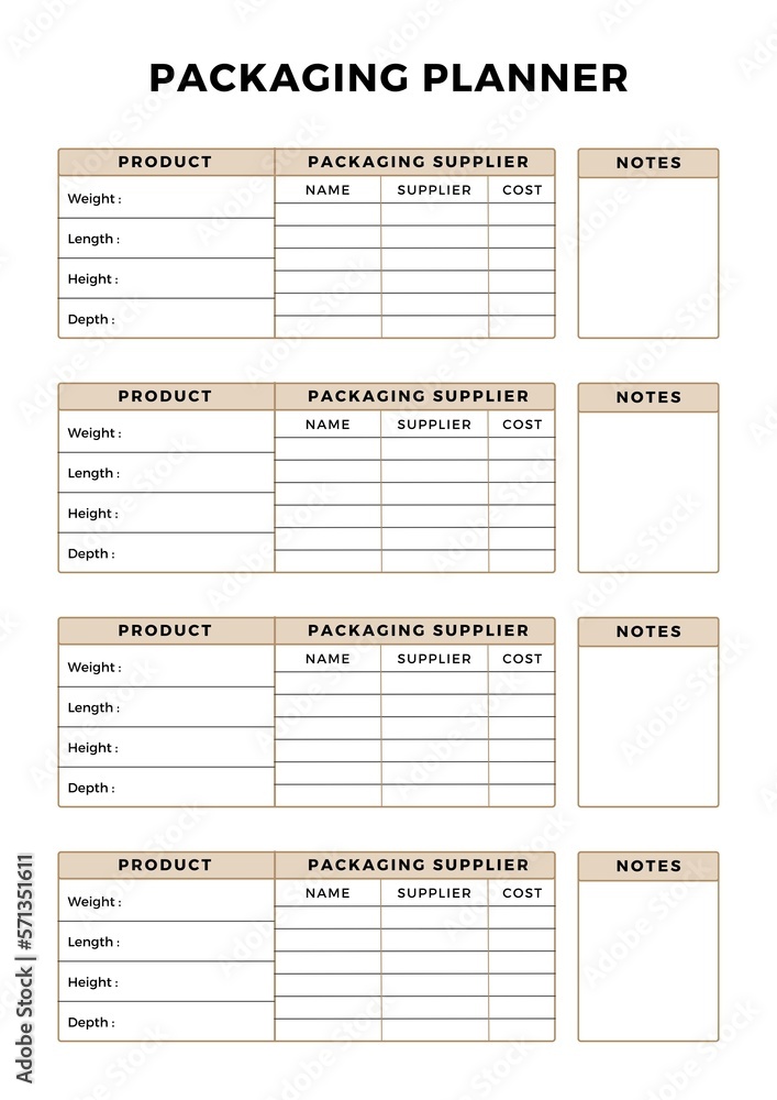 Minimalist planner pages templates. Printable Life & Business Planner ...