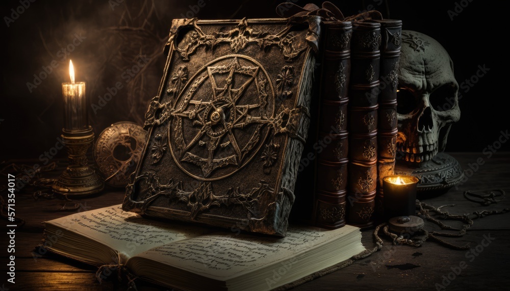 the necronomicon book, dramatic, book of the dead and witchcraft ...