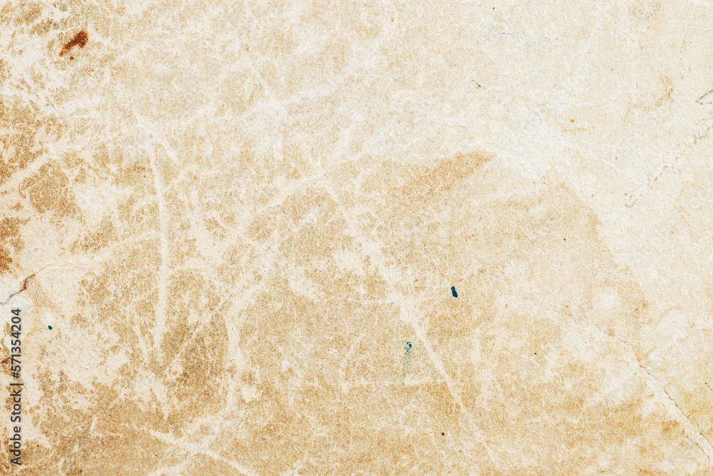 Aged and worn paper texture, grunge background, dirt surface with spots ...
