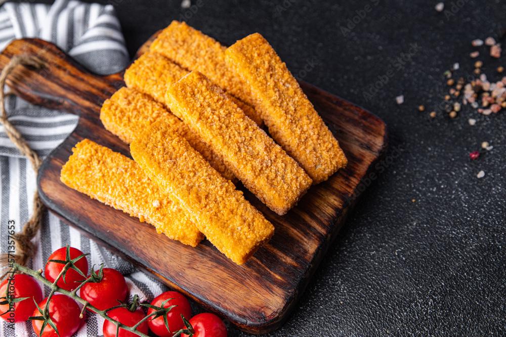 fish stick deep-fried seafood breadcrumbs fast food meal food snack on ...