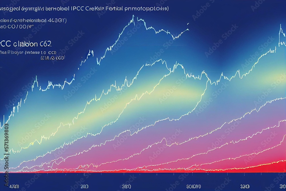 Global warming and climate change with chart of global surface ...