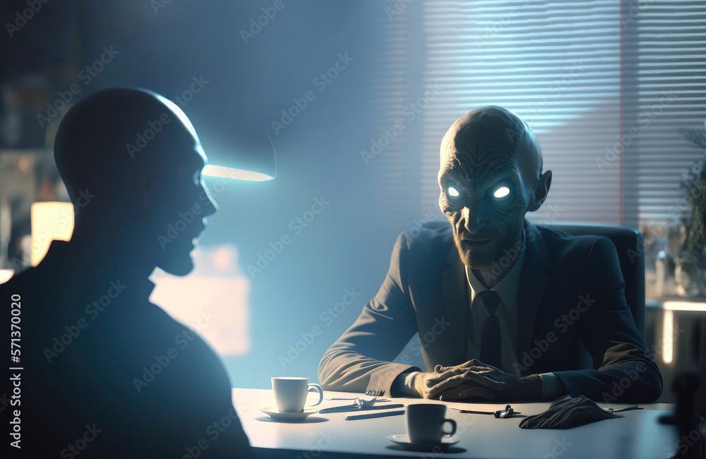 Conversation between human and alien. Influence of aliens on politics ...