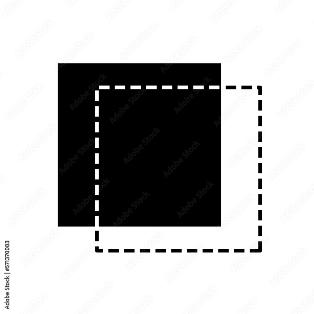 Geometric layer dashed line square icon dropshadow Stock Vector | Adobe ...