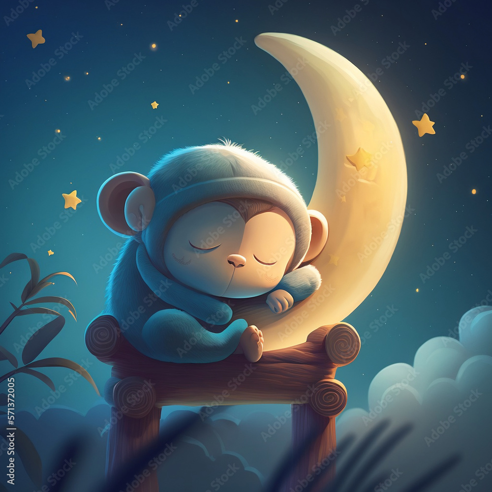 Sleeping Monkey Cartoon
