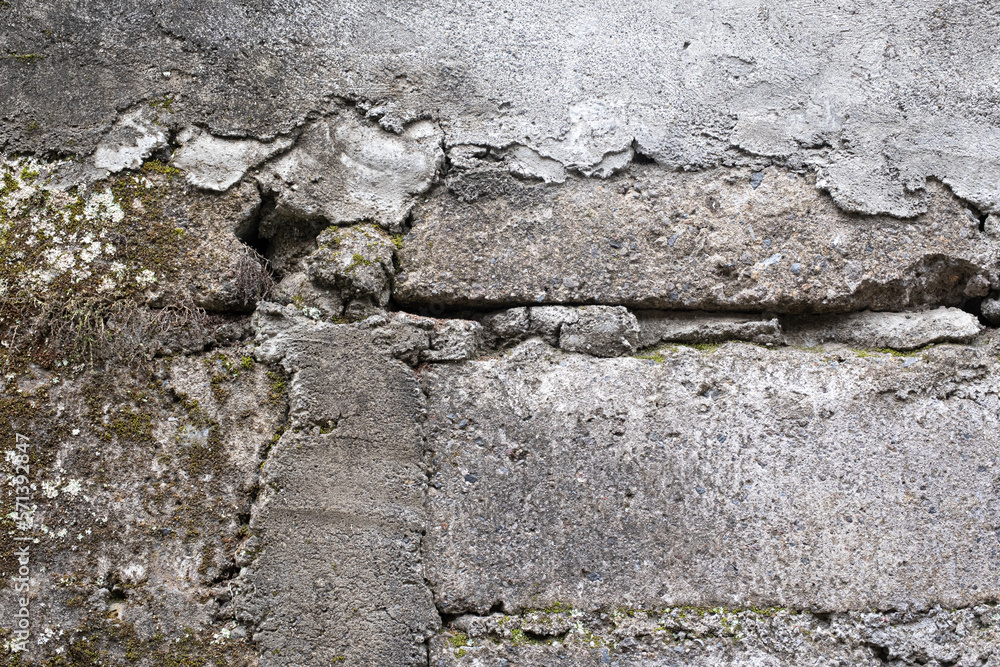 Crumbling Concrete Wall