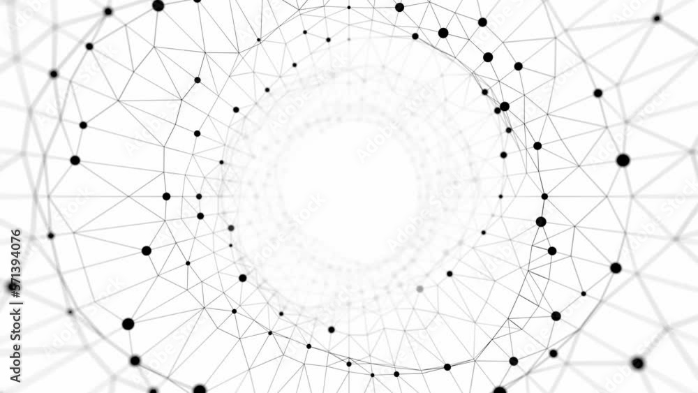 Stockvideo technology plexus white 3d abstract background, polygonal ...