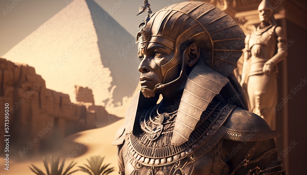 Pharaoh from ancient Egypt Stock Illustration | Adobe Stock