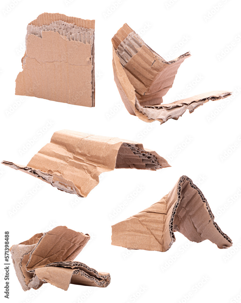 Foto de Realistic scrap of cardboard with shrunken structure do Stock ...