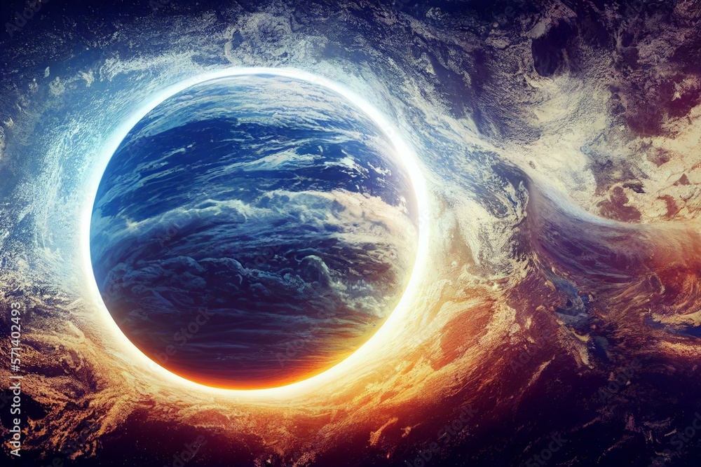 Crying planet. Contemporary art collage, modern creative design. Idea ...