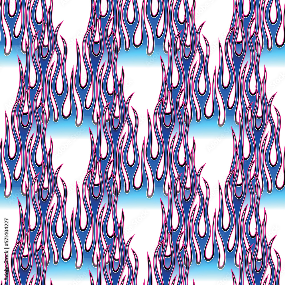 Flames wallpaper design vector image. Repeating fire flame background ...