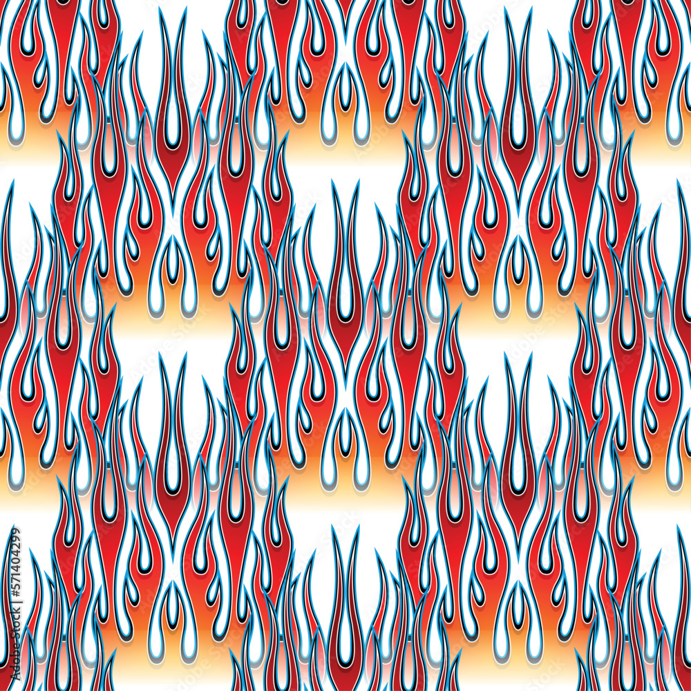 Vecteur Stock Seamless pattern vector fire flame image. Fire flames ...