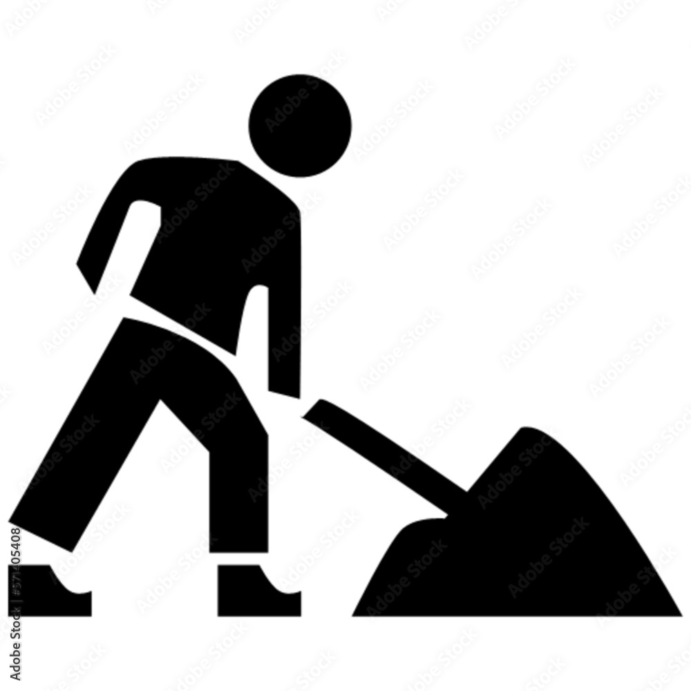 men at work vector, icon, symbol, logo, clipart, isolated. vector ...