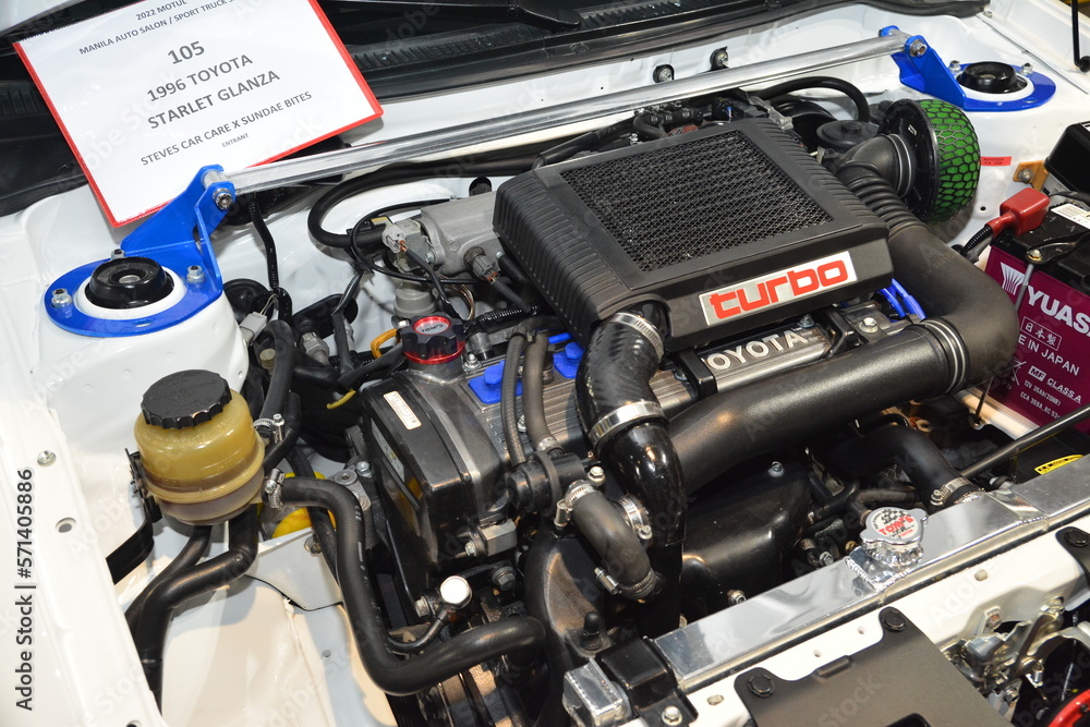Toyota starlet glanza engine at Manila Auto Salon in Pasay, Philippines ...