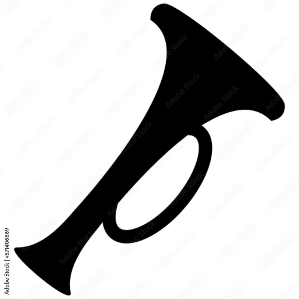 bugle vector, icon, symbol, logo, clipart, isolated. vector ...