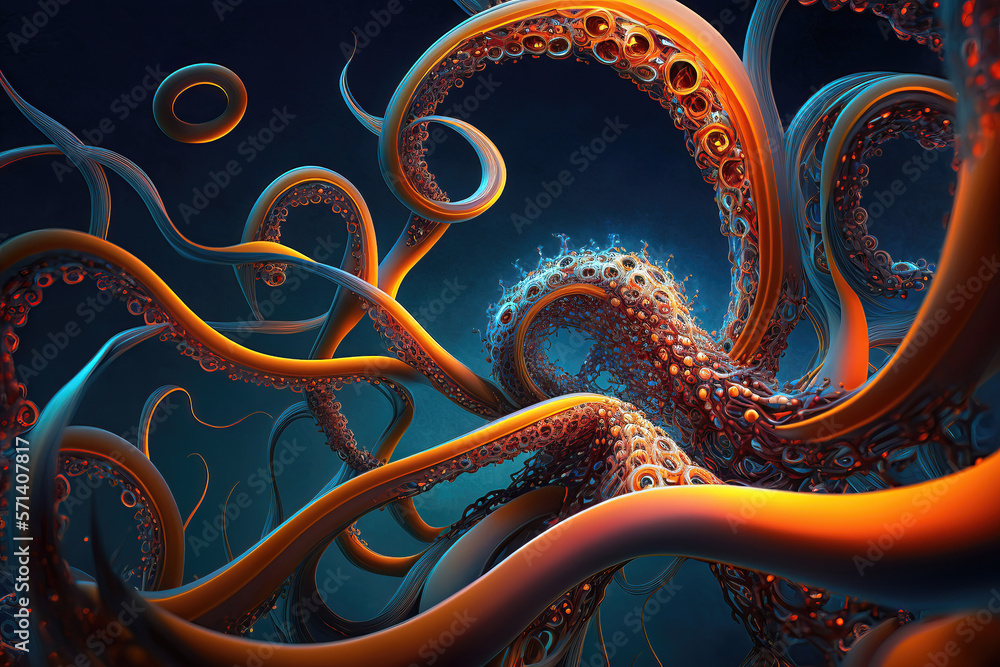 fantasy Cthulhu octopus nightmare monster in the sea, horrific ...