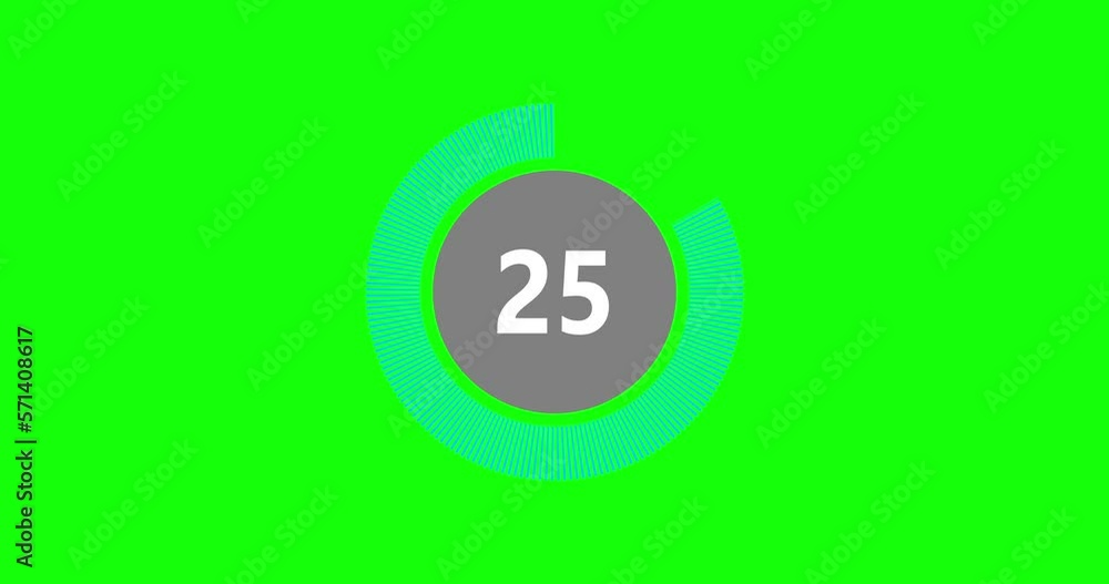 Countdown timer from 30 to 0 seconds realtime. Modern flat design of ...