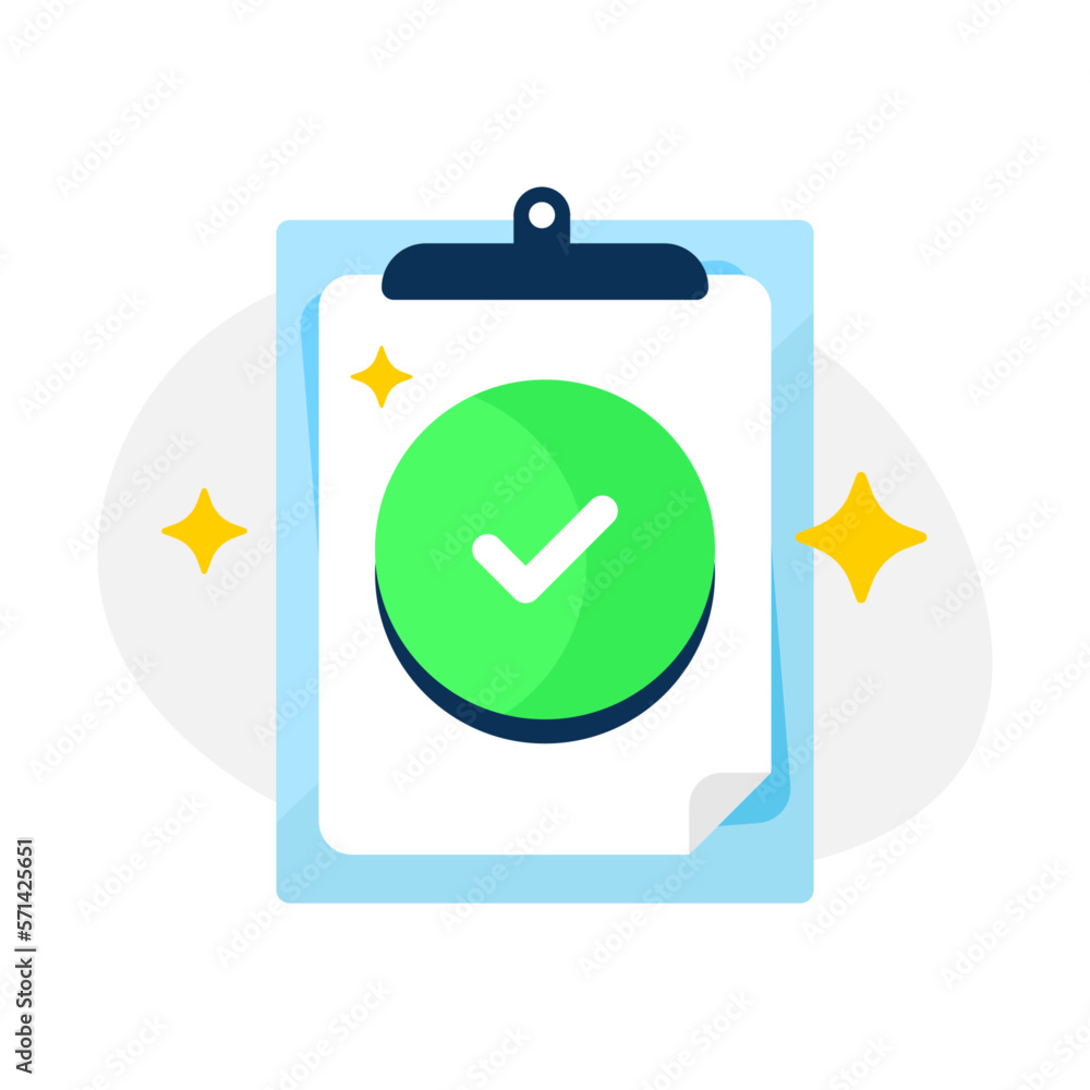 clipboard with check mark, done, all tasks have been completed concept ...