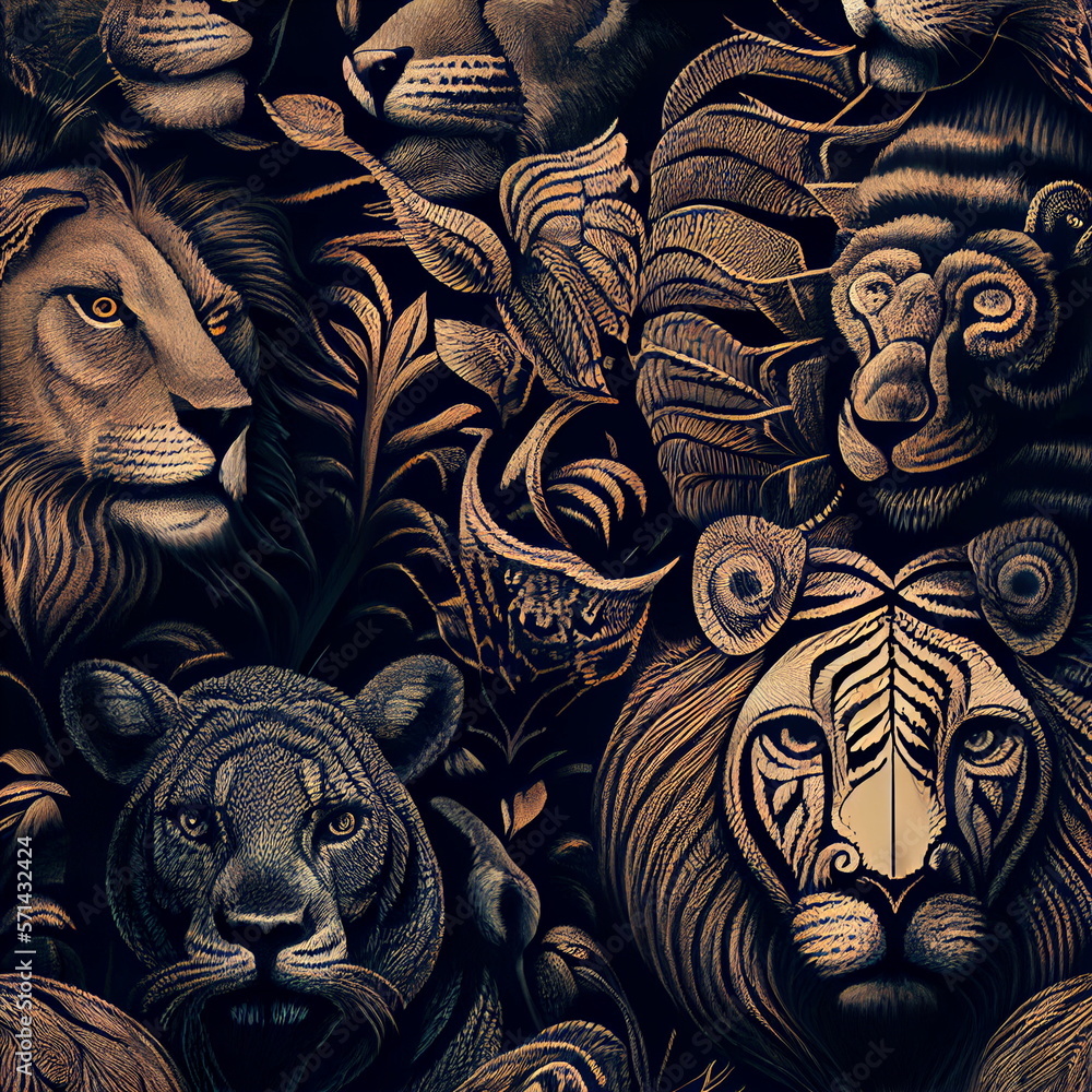Animal Pattern Stock Illustration | Adobe Stock
