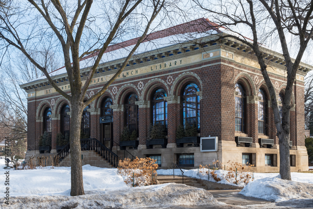 landmark st paul public library st anthony park branch a carnegie ...