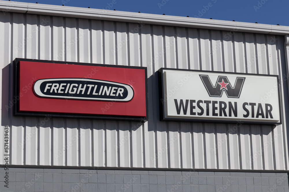 Freightliner and Western Star truck logos. Freightliner and Western ...