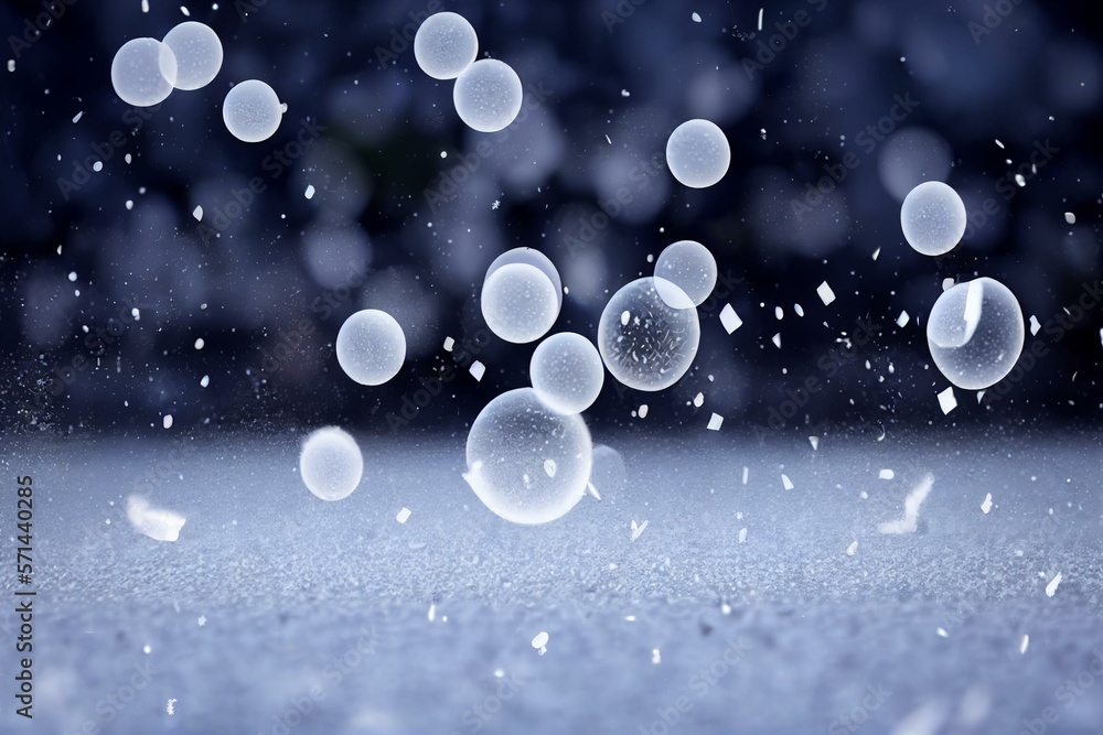 Animation of falling snowflakes on the transparent background (just ...