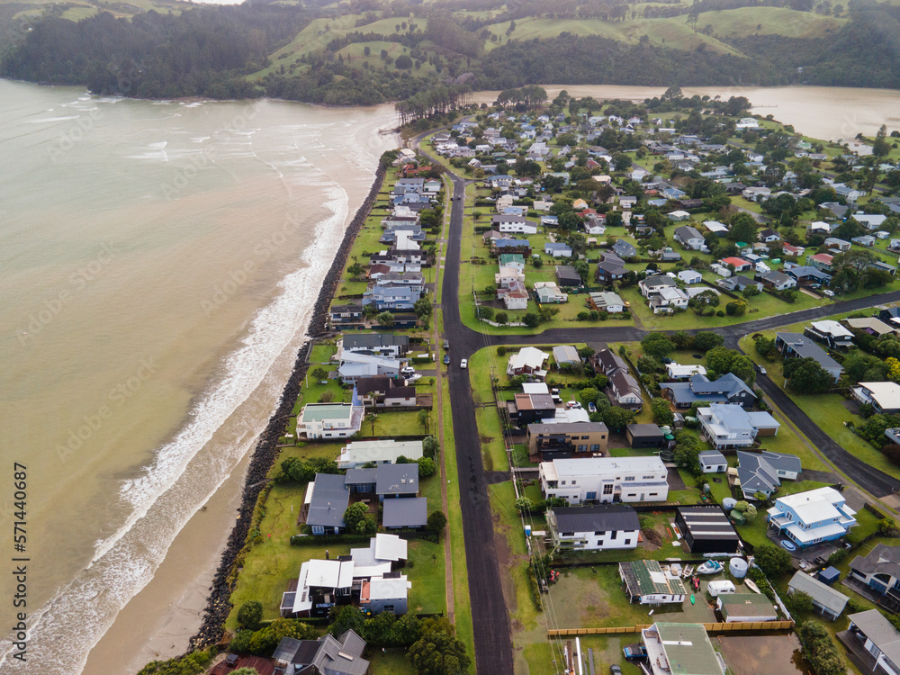 Flooding along the Coromandel Peninsula, New Zealand after Cyclone ...