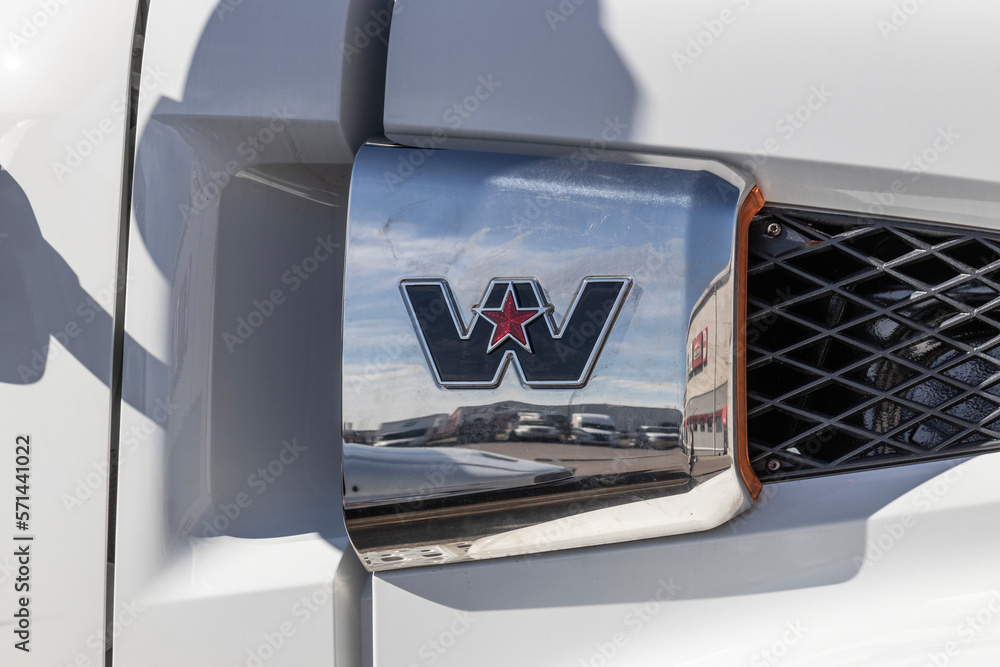 Western Star truck logos. Western Star is owned by Daimler. Stock Photo ...