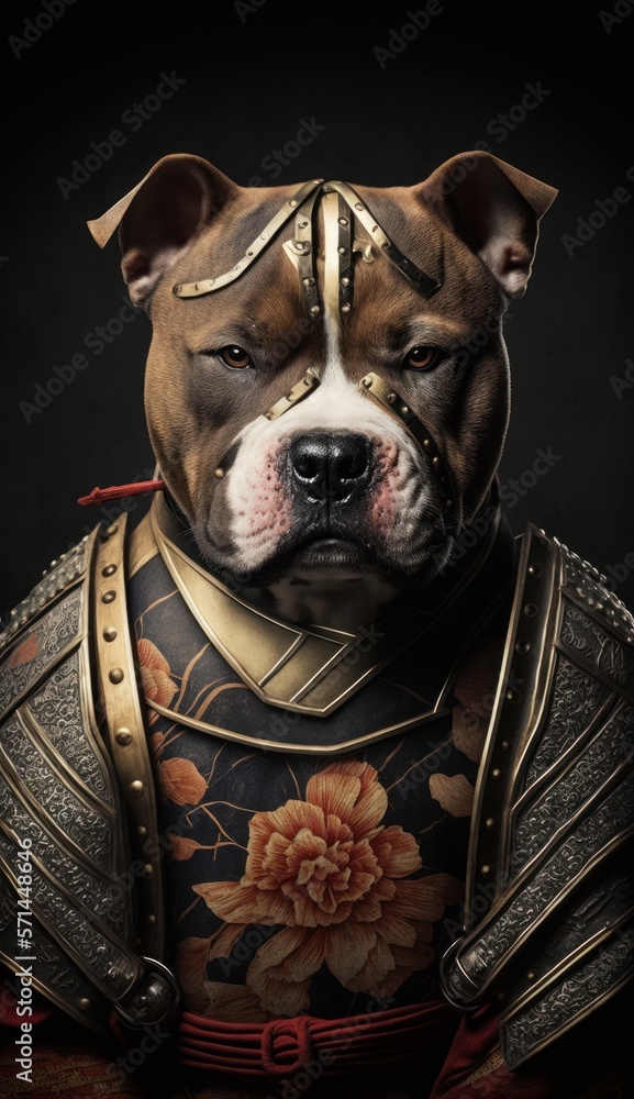 Majestic Animal Bull Shogun in Samurai Armor: A Depiction of Japanese ...